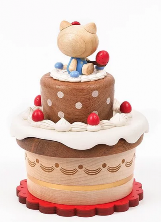 Hello Kitty Rotating Head Wooden Music Box – Kitty Collection