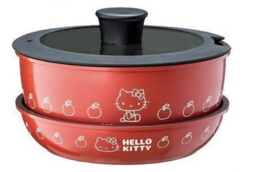 Hello Kitty 2in1 Frying Pan & Pot Set – Kitty Collection